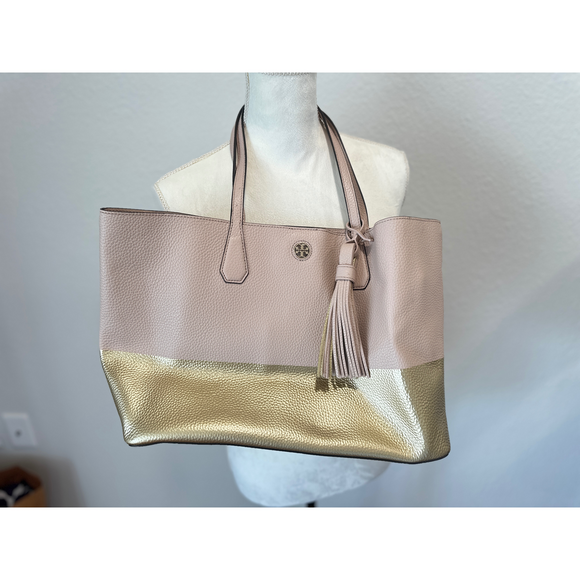 Tory Burch | Bags | Tory Burch Perry Colorblock Tote Bag In Pink And ...